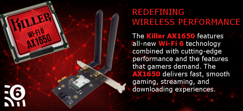 Rivet Networks Killer Wi-Fi 6 AX1650 | Multicom