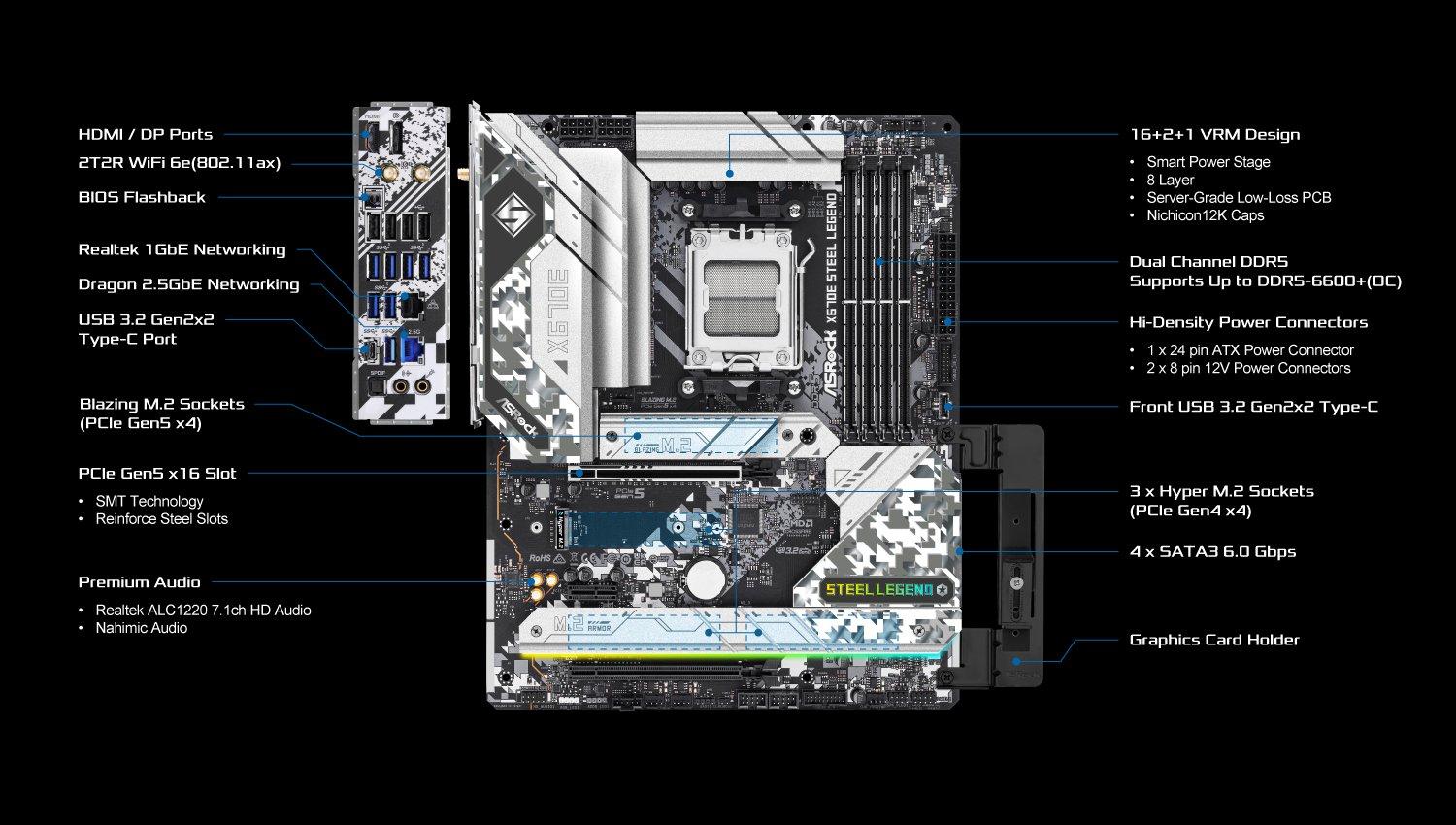 ASRock X670E Steel Legend, ATX | Multicom